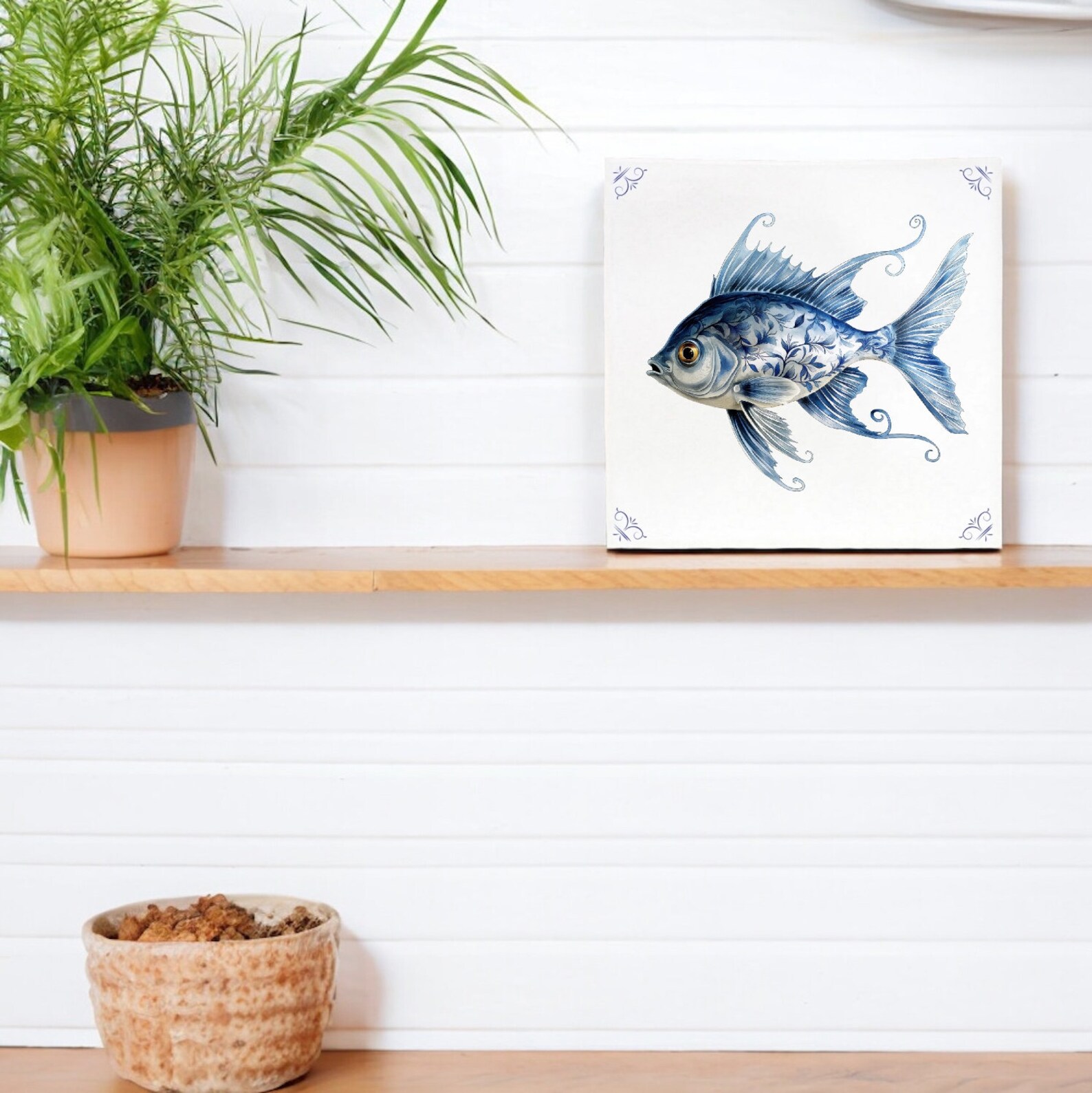 Delft Blue Fish, Delft Blue Tile, Tile, Delft Blue Tiles, Delft Blue ...