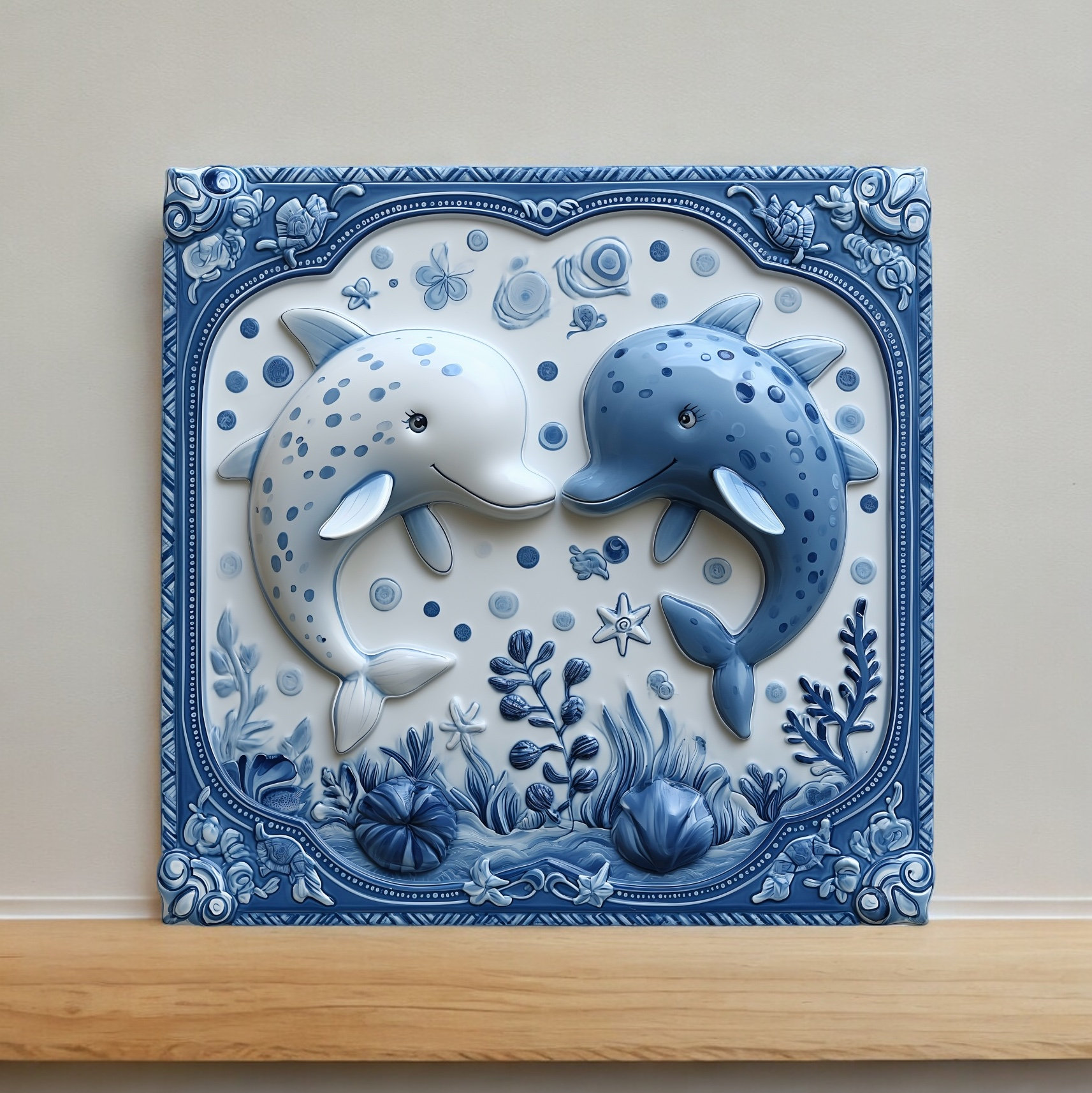 Dolphin, Delft Blue, Delft Blue, Delft Blue Tile, Tile, Dolphins ...