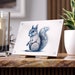 Squirrel Ceramic Tile, 6" X 8", Delft Blue, Delft Blue Tile, Squirrel ...