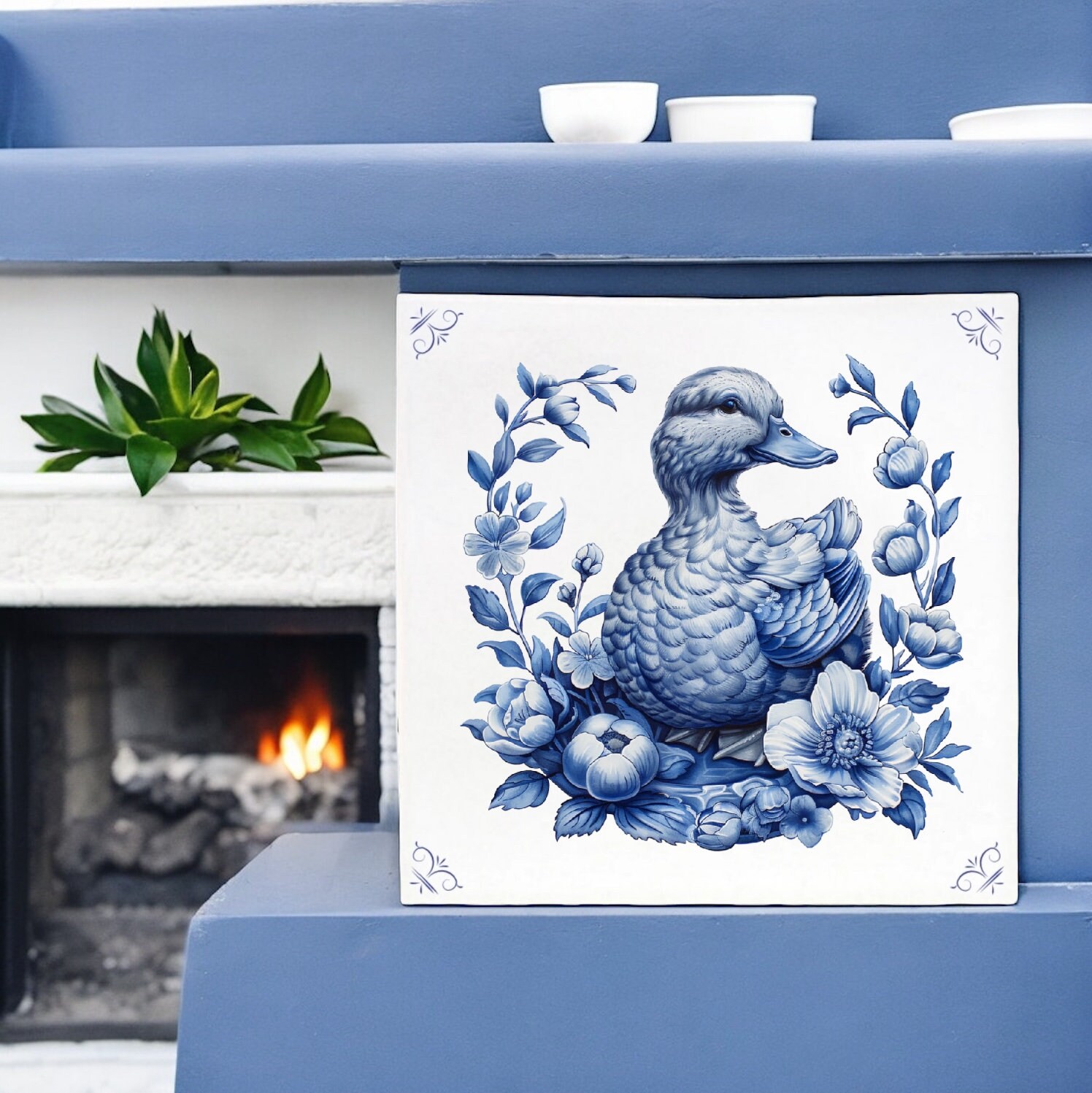 Delft Blue Duck, Delft Blue Tile, Tile, Delft Blue Tiles, Delft Blue ...