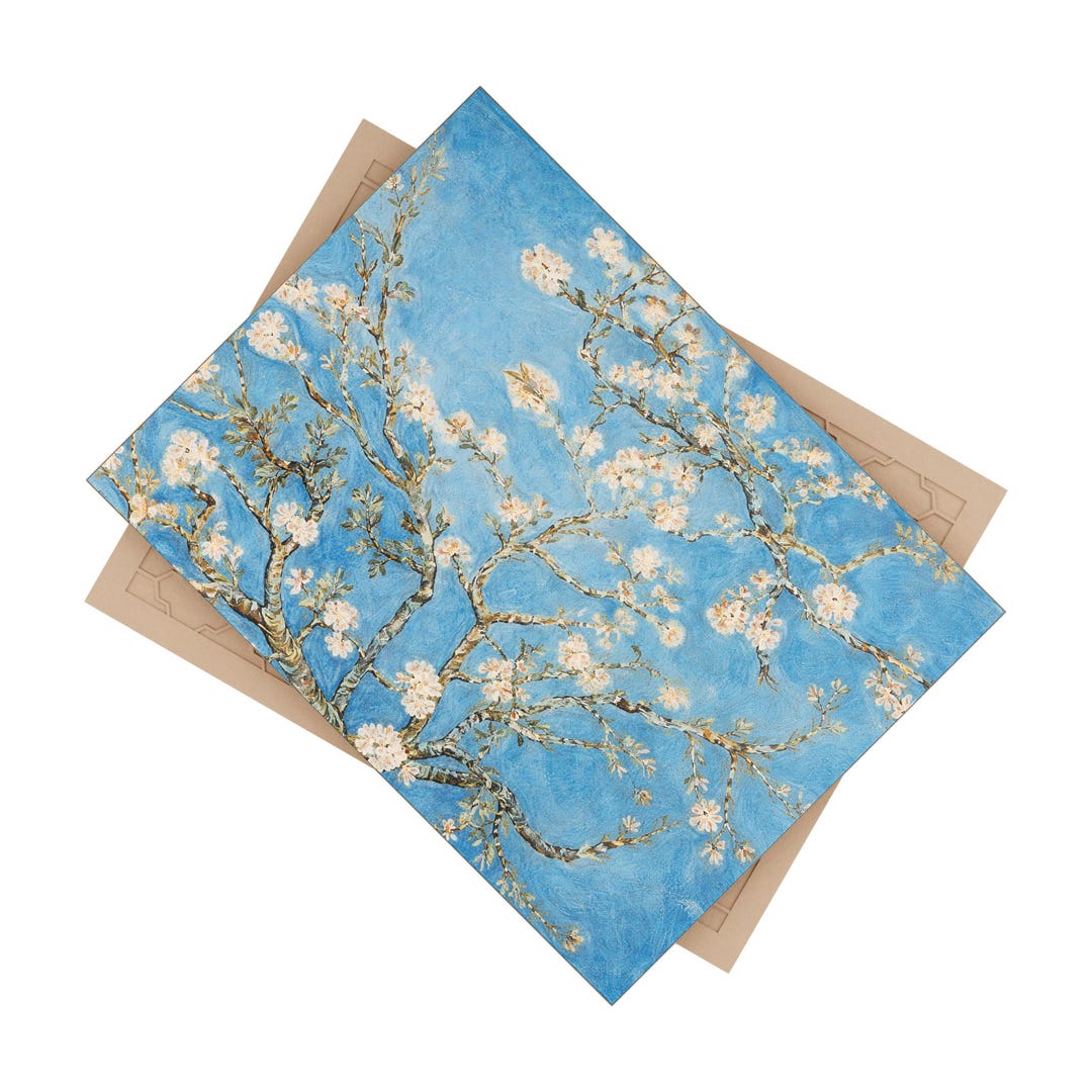 Almond Blossom, Ceramic Tile, 6" X 8", Delft Blue, Vincent Van Gogh ...