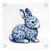 Bunny, Tile, Delft Blue, Delft Blue Tile, Royal Blue, Kitchen Tile ...