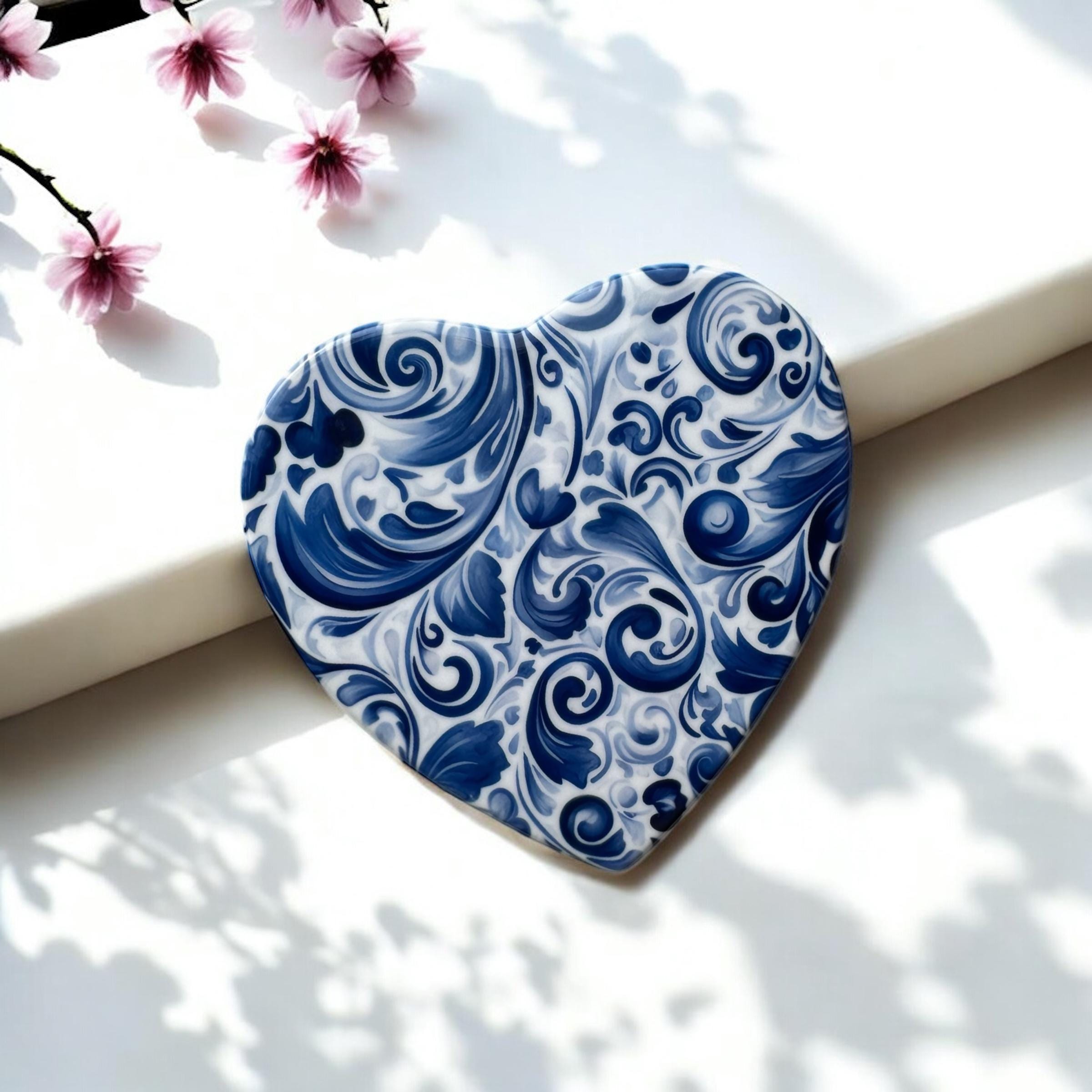 Heart, Delft Blue, Delft Blue Tile, Ceramic Tile, Love Heart, Ceramic ...