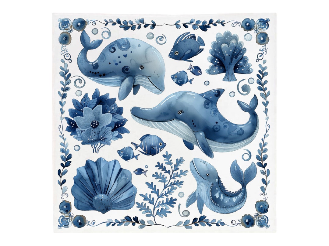 Delft Blue Sealife, Delft Blue, Tile, Delft Gift, Sealife, Valentine ...
