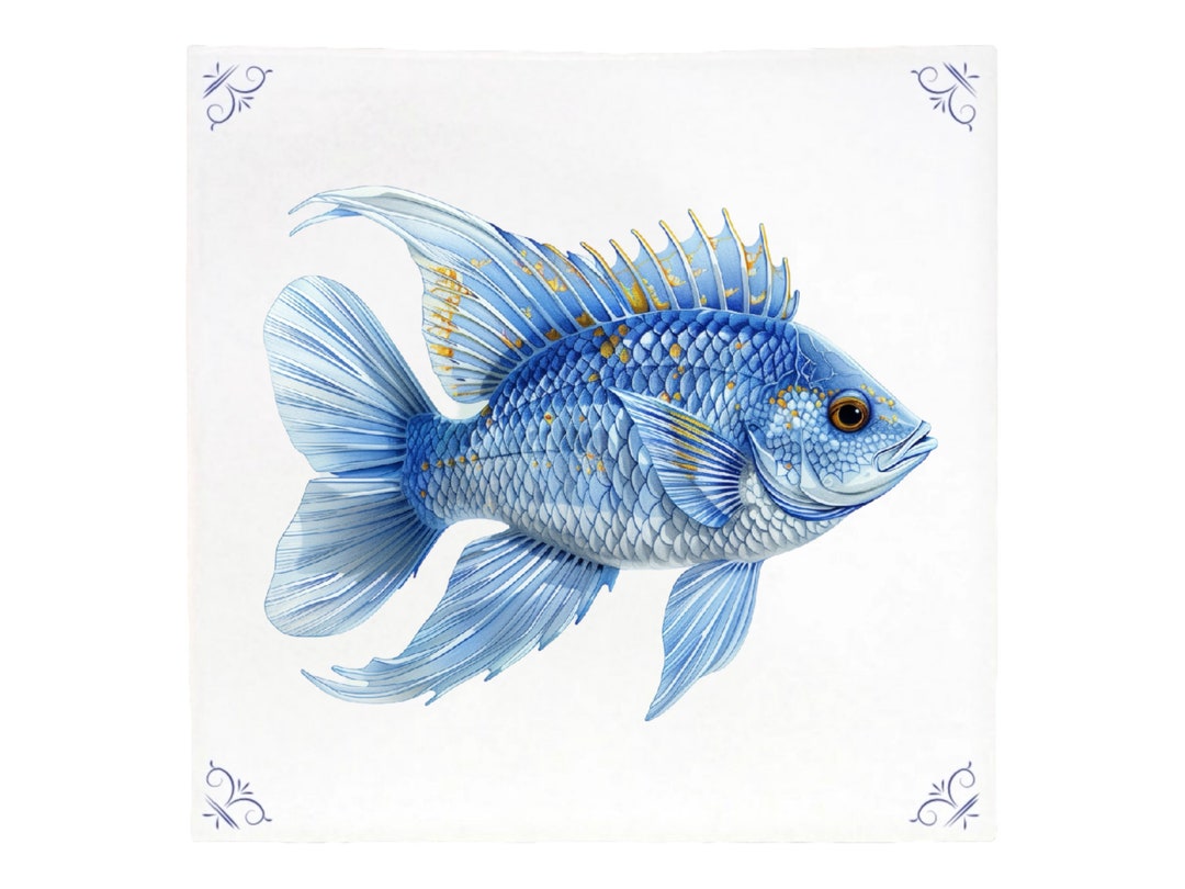 Fish, Tile, Delft Blue, Fish, Tropical Fish, Delft Blue, Kitchen Tile ...