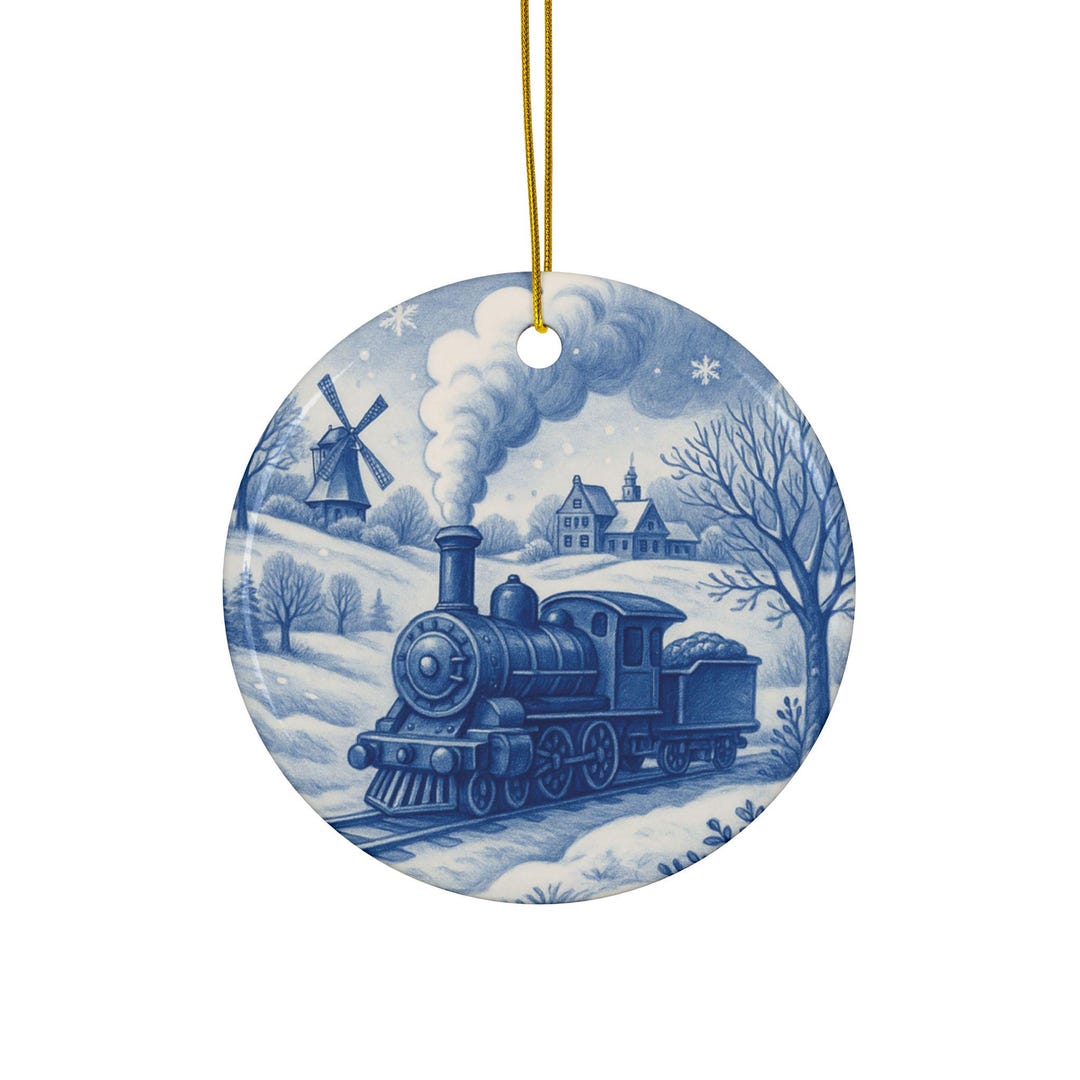 Ceramic Ornaments, Delft Blue Holiday Decor, Christmas Tree Decoration ...