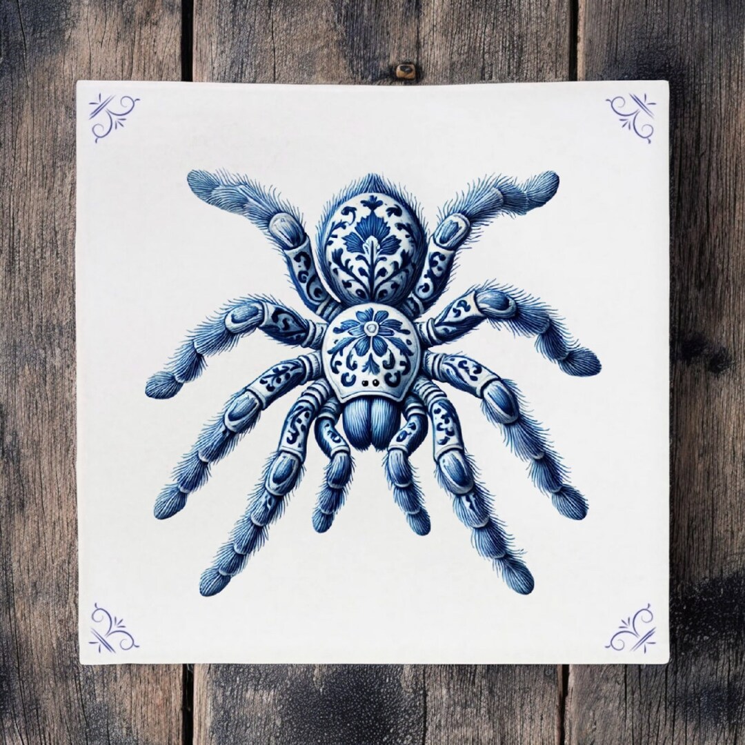 Tarantula, Tile, Delft Blue, Kitchen Decor, Spider, Bathroom Tile, Wall ...