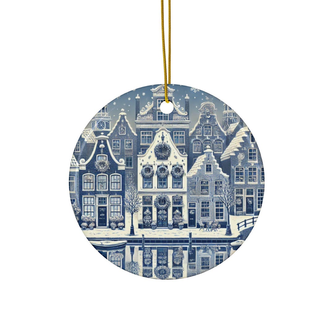 Delft Blue Ceramic Christmas Ornaments, Holiday Decor, Tree Decorations ...