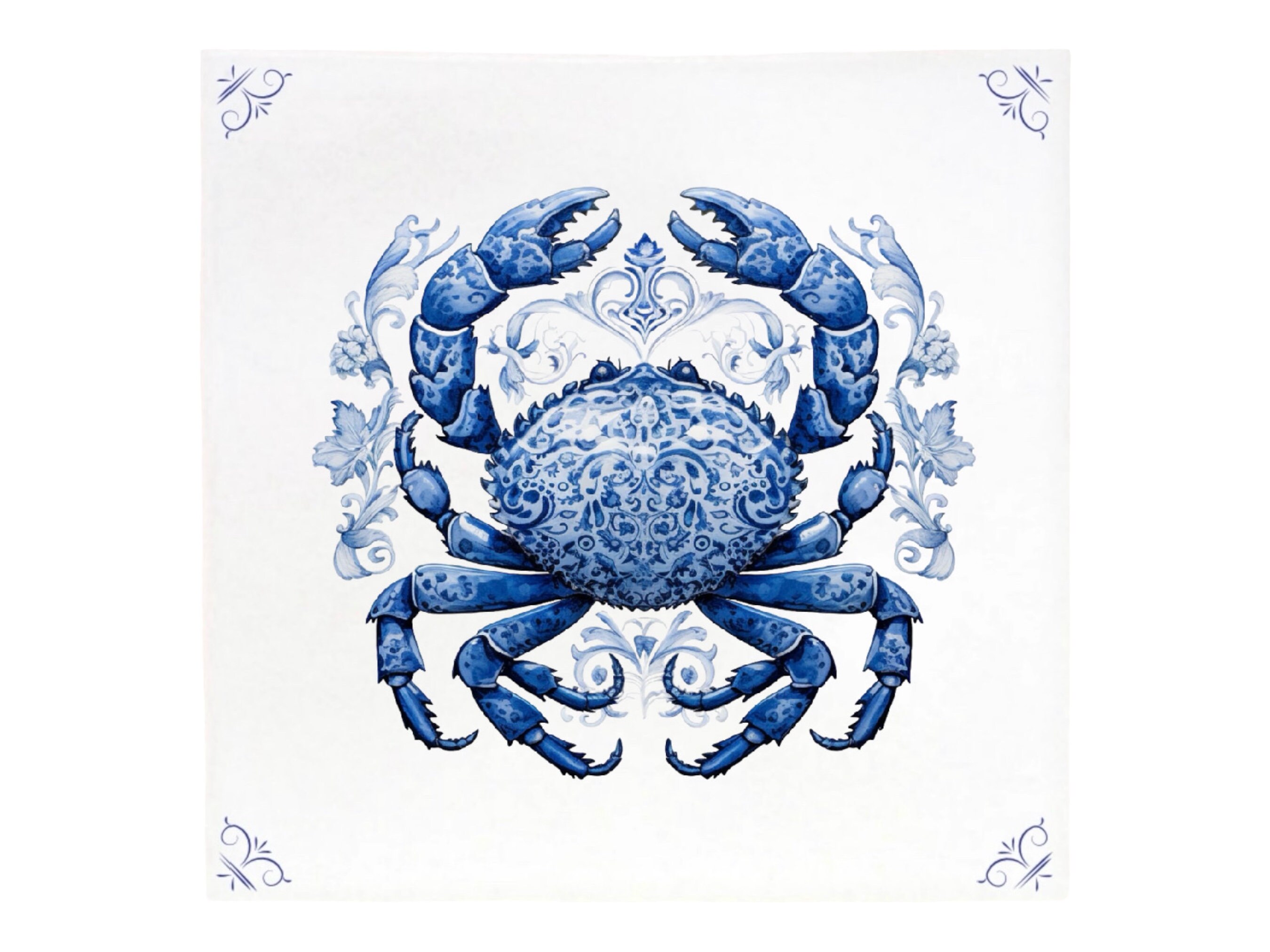Cancer, Delft Blue, Delft Blue Tile, Zodiac, Tile, Zodiac Gift ...