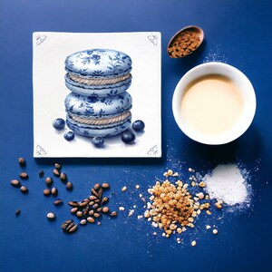Delft Blue Macaron, Delft Blue Tile, Tile, Delft Blue Tiles, Delft Blue ...