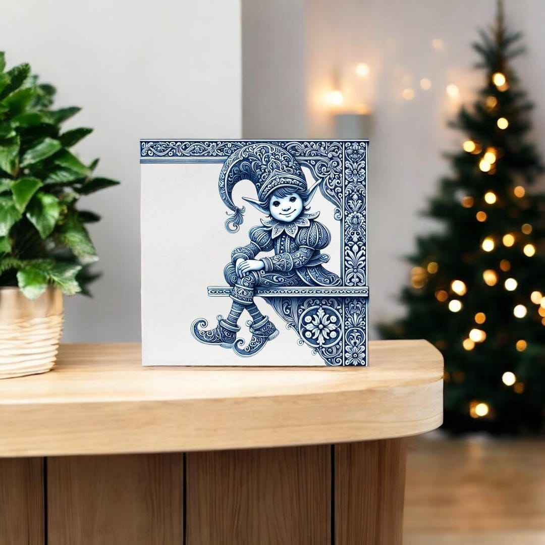 Elf, Tile, Delft Blue, Delft Blue Tile, Royal Blue, Elf Decor, Kitchen ...