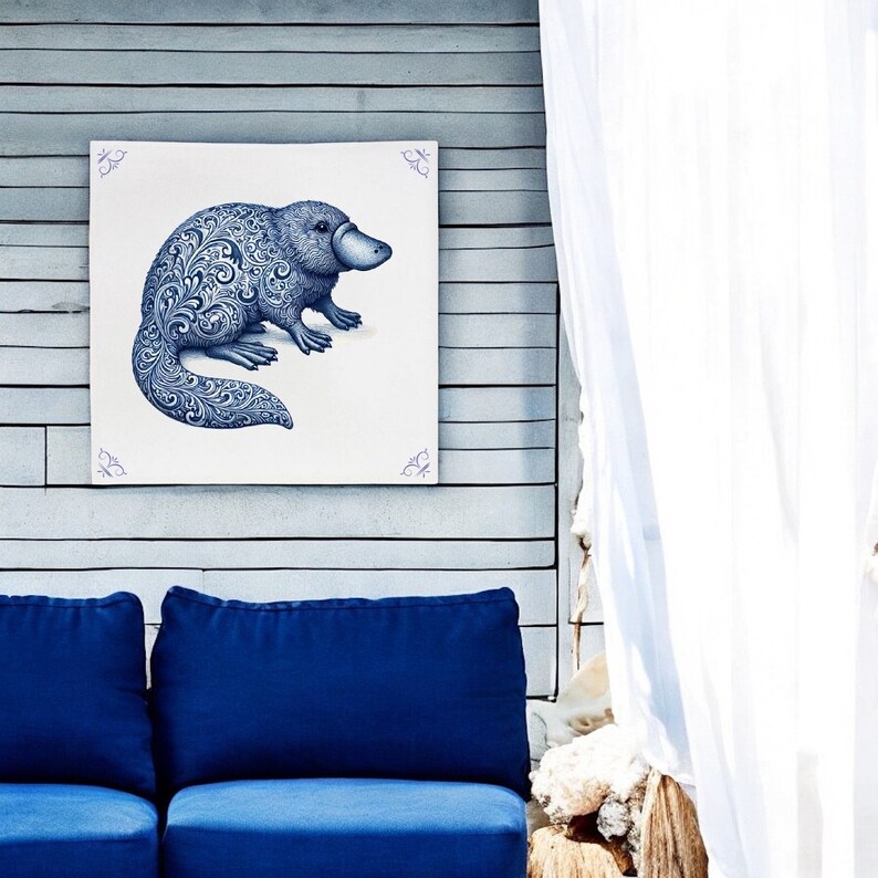 Platypus, Tile, Delft Blue, Delft Blue Tile, Bathroom Tile, Wall Art ...