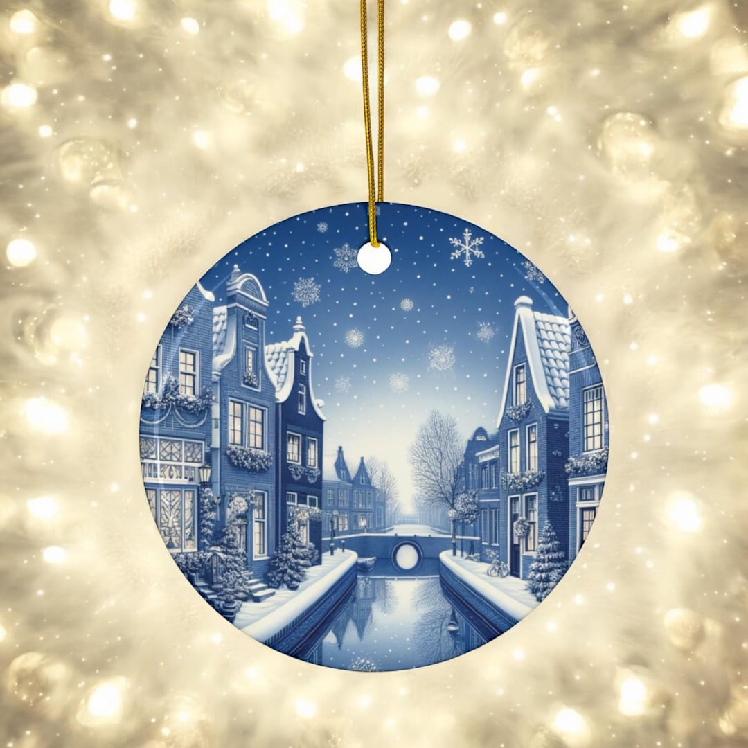 Delft Blue Ceramic Christmas Ornaments, Holiday Decor, Tree Decorations ...