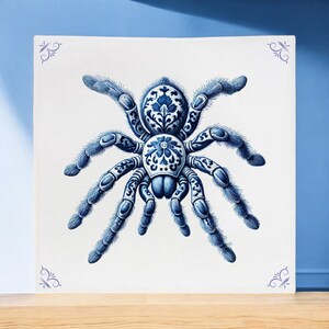 Tarantula, Tile, Delft Blue, Kitchen Decor, Spider, Bathroom Tile, Wall ...