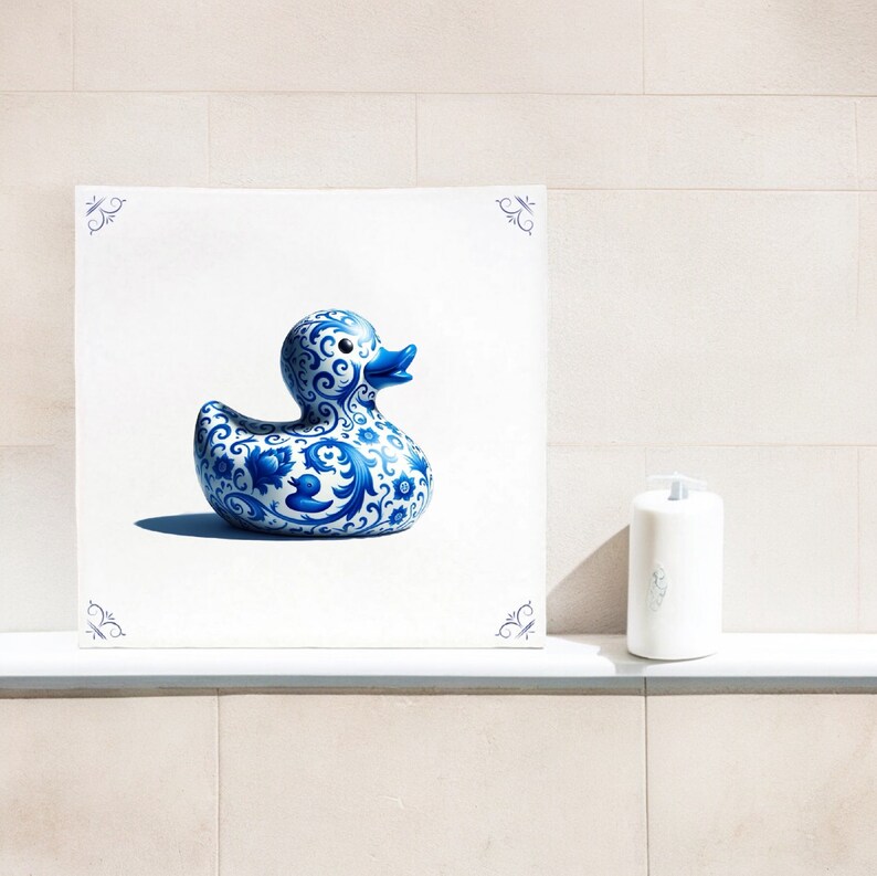 Duck, Tile, Delft Blue, Kitchen Tile, Bathroom Tile, Rubber Duck, Wall ...