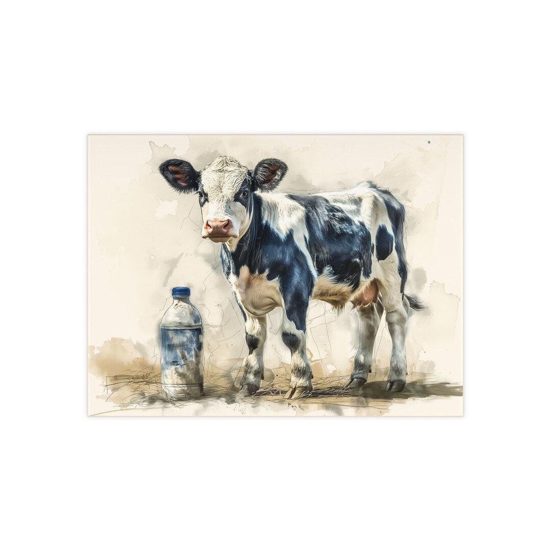 Cow Ceramic Tile, 6" X 8", Delft Blue, Delft Blue Tile, Cow, Dutch Cow ...