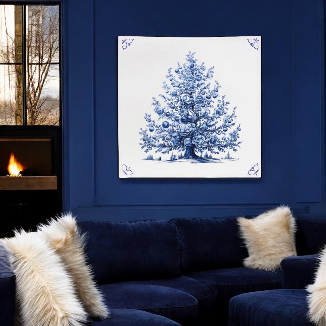 Xmas Tree, Delft Blue, Delft Blue Tile, Christmas Tree Decor ...
