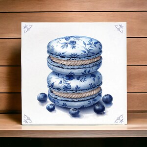 Delft Blue Macaron, Delft Blue Tile, Tile, Delft Blue Tiles, Delft Blue ...
