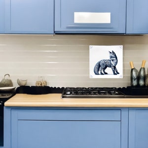 Fox, Tile, Delft Blue, Delft Blue Tile, Royal Blue, Animal, Kitchen ...