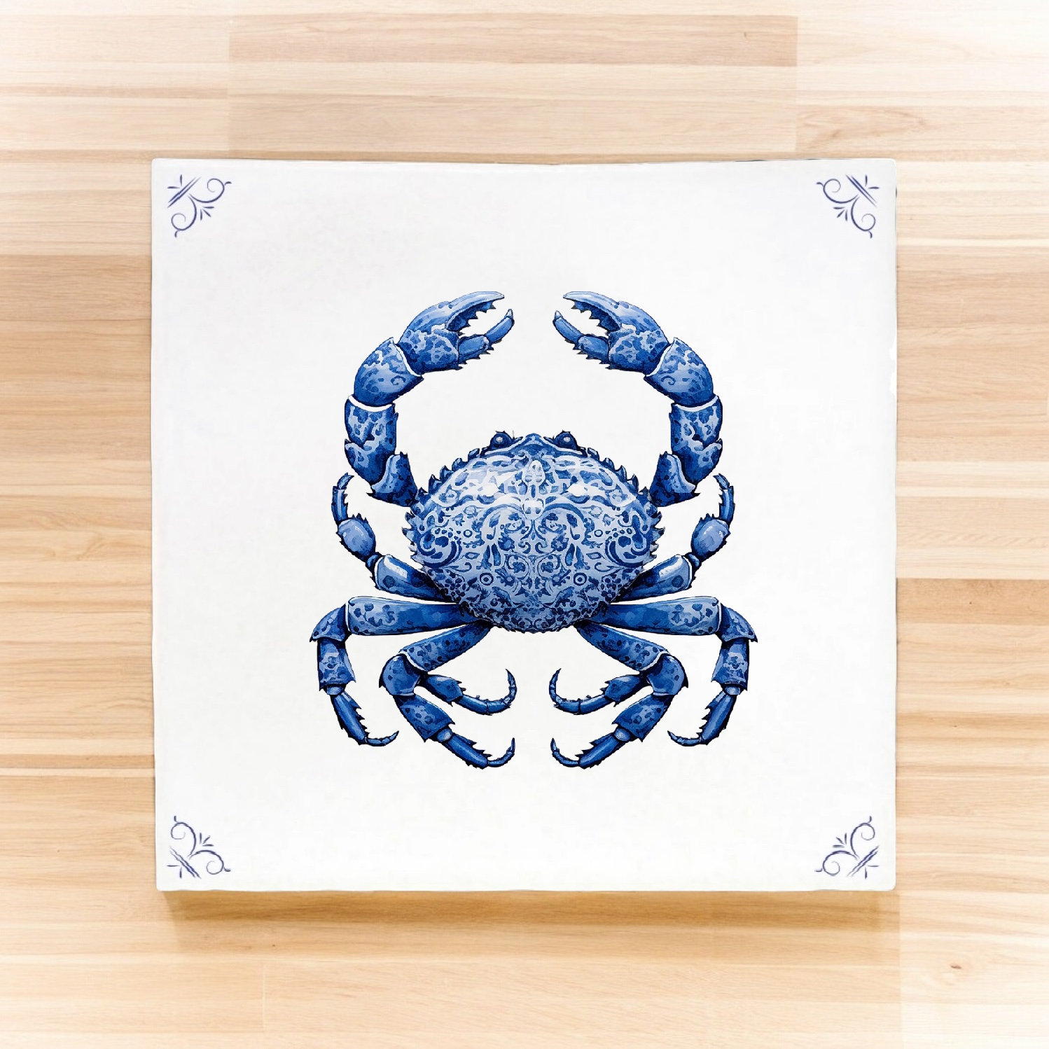 Crab, Tile, Delft Blue, Kitchen Tile, Bathroom Tile, Wall Art, Crabs ...