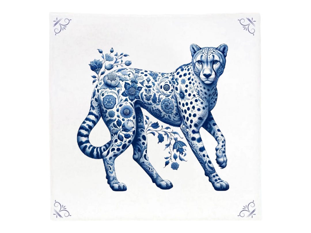 Cheetah, Delft Blue Tile, Kitchen Tile, Bathroom Tile, Backsplash ...