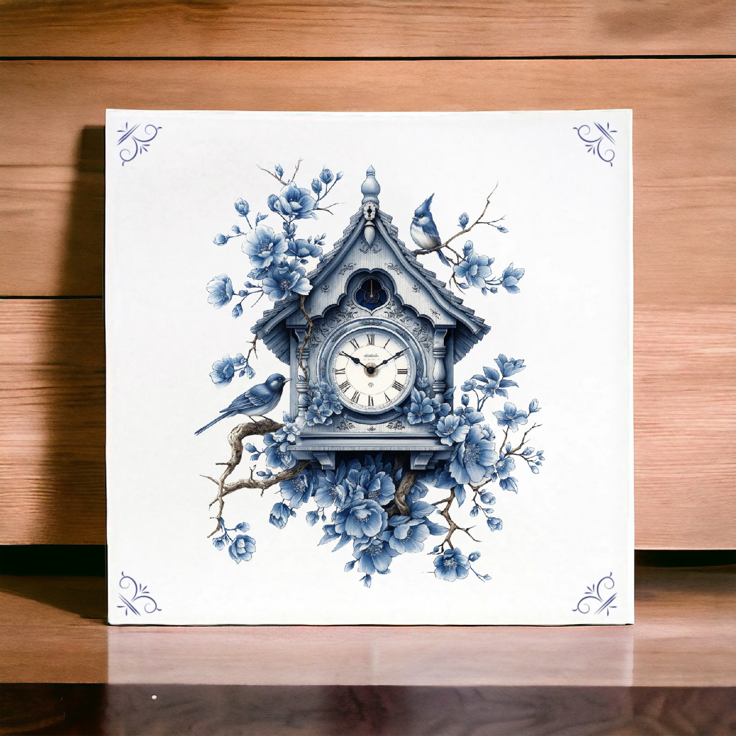 Clock, Delft Blue, Delft Blue Tile, Tile, Cuckoo Clock, Dutch, Kitchen ...
