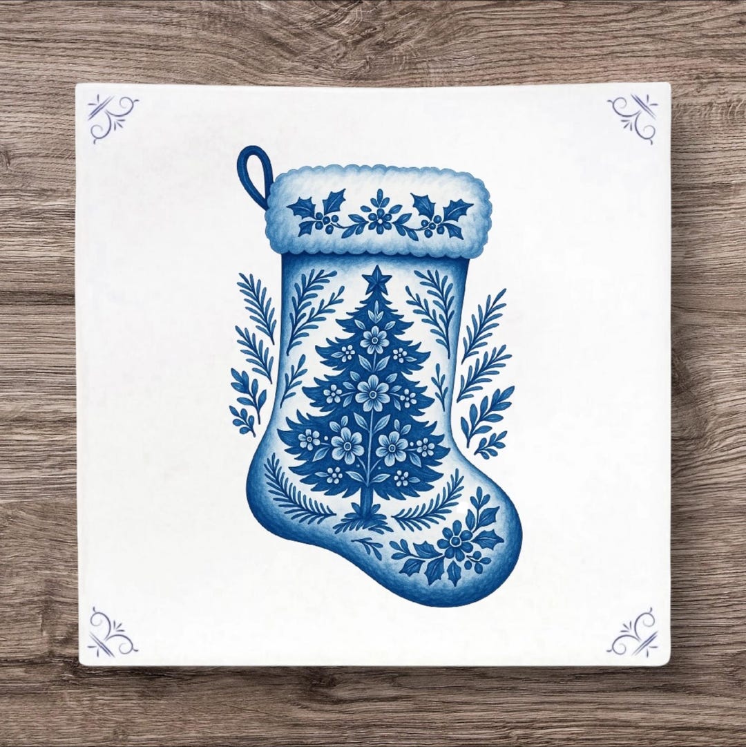 Stocking, Tile, Delft Blue, Delft Blue Tile, Kitchen Tile, Bathroom ...