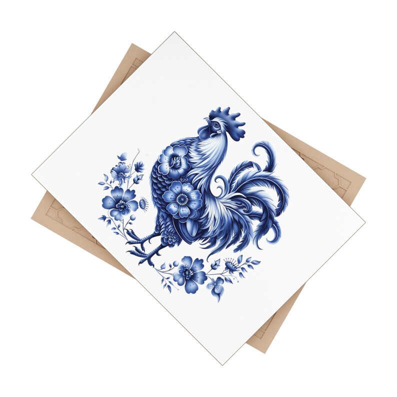 Rooster, Ceramic Tile, 6" X 8", Tile, Delft Blue Tiles, Animal Tile ...