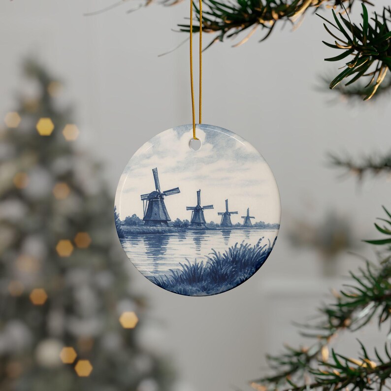 Delft Blue Ornament, Windmill, Delft Blue, Ceramic Ornament, Wildlife ...