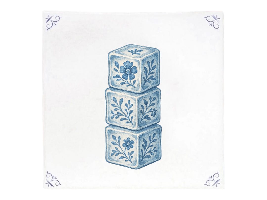 Ice Cubes, Delft Blue, Ceramic Tile, Kitchen Tile, Bathroom, Backsplash ...