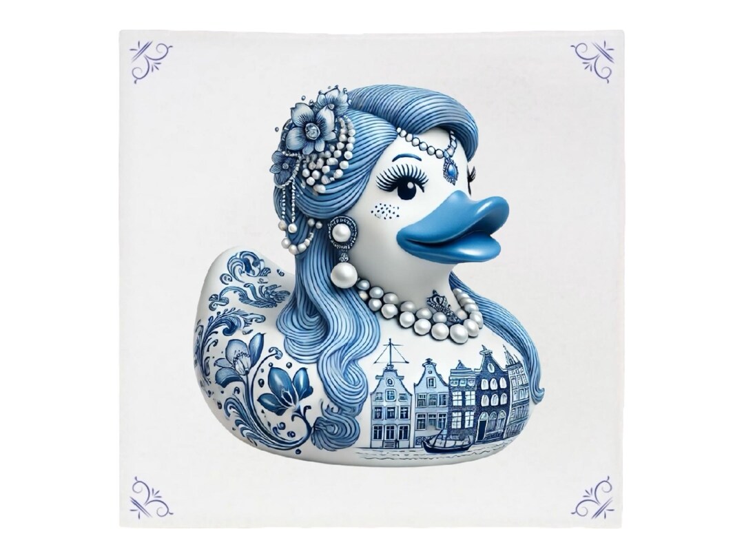 Rubber Duck, Diva, Tile, Delft Blue, Delft Blue Tile, Bathroom Tile ...