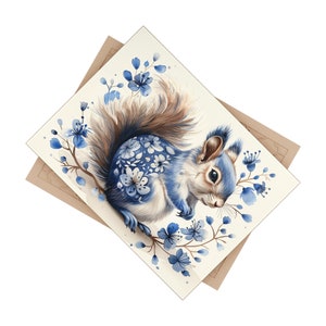 Squirrel Ceramic Tile, 6" X 8", Delft Blue, Delft Blue Tile, Squirrel ...