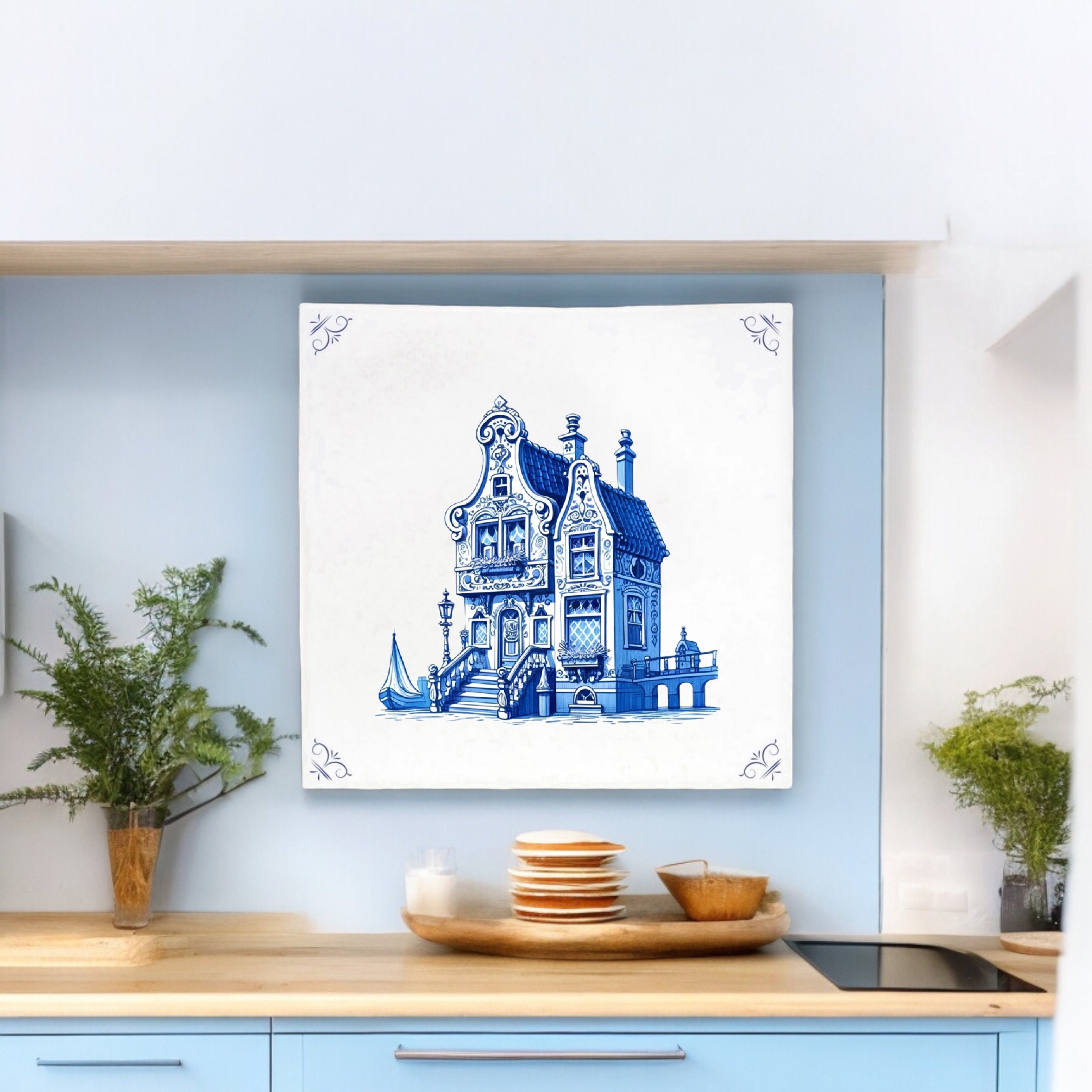 Canal House, Tile, Delft Blue, Kitchen Tile, Bathroom Tile, Wall Art ...