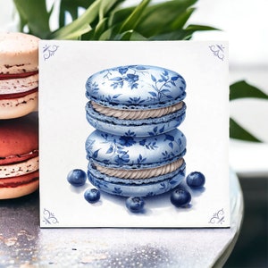 Delft Blue Macaron, Delft Blue Tile, Tile, Delft Blue Tiles, Delft Blue ...