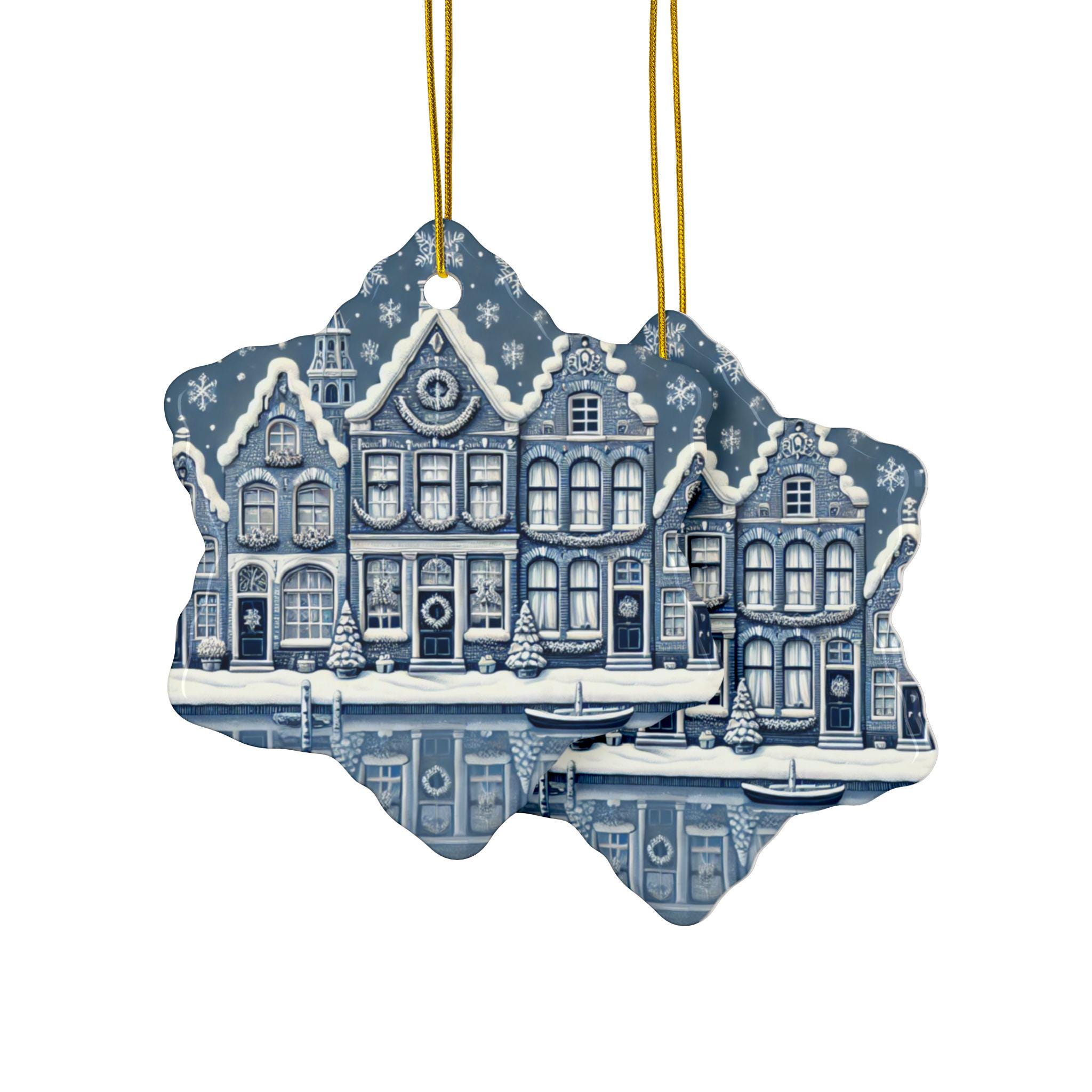 Delft Blue Ceramic Christmas Ornaments, Holiday Decor, Tree Decorations ...
