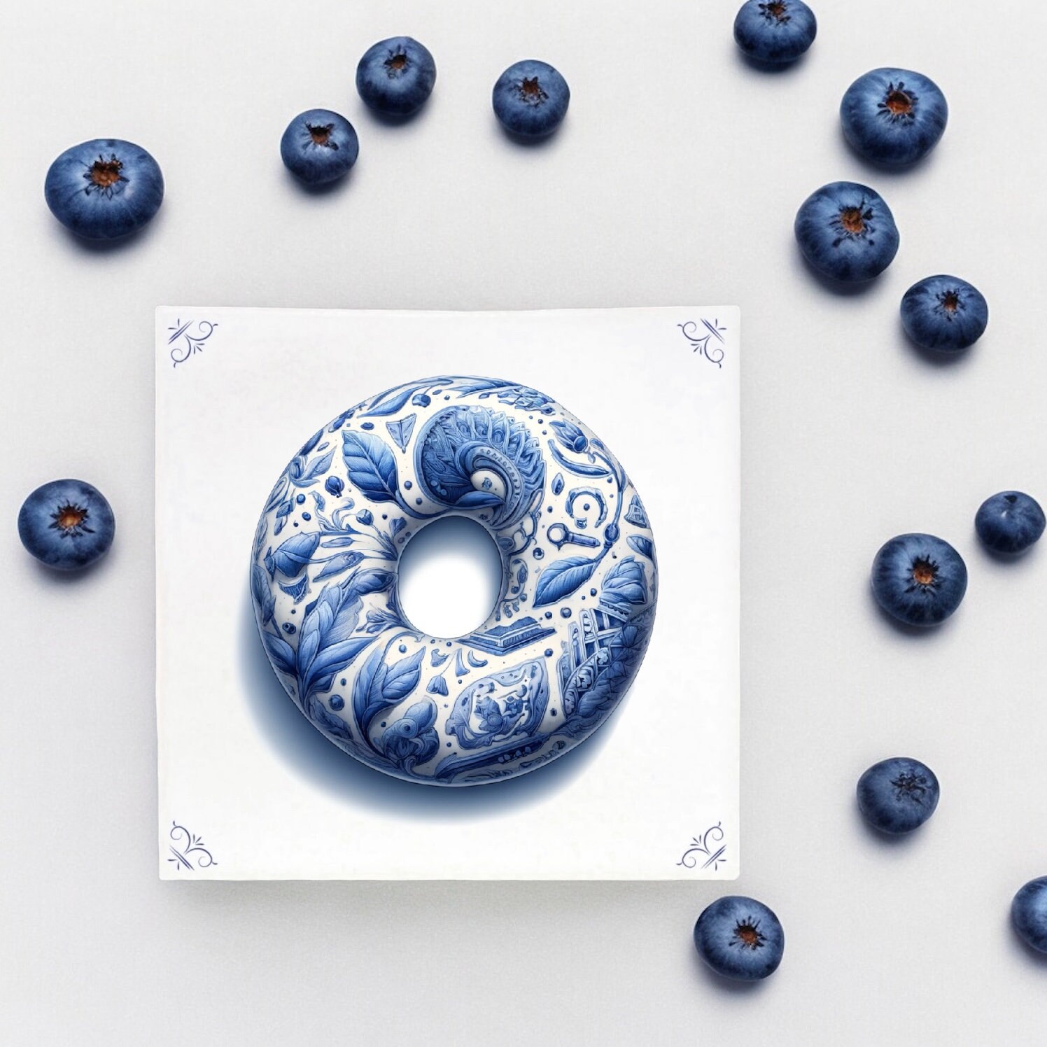 Bagel, Tile, Delft Blue, Kitchen Tile, Bathroom Tile, Wall Art, Kitchen ...
