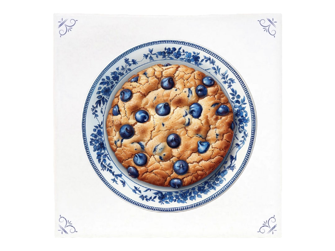 Chocolate Chip Cookie, Tile, Delft Blue, Cookie, Chocolate Chip ...