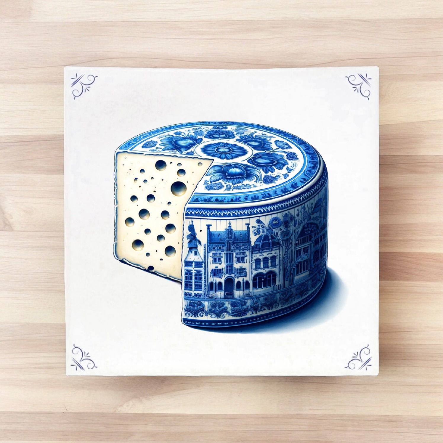 Cheese, Tile, Delft Blue, Delft Blue Tile, Royal Blue, Kitchen Tile ...