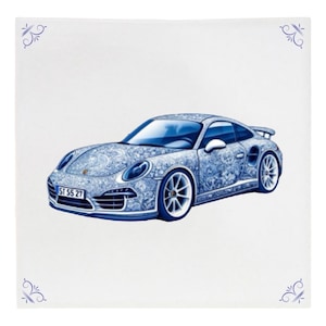 Sports Car, Car, Tile, Delft Blue, Delft Blue Tile, Bathroom Tile, Wall ...