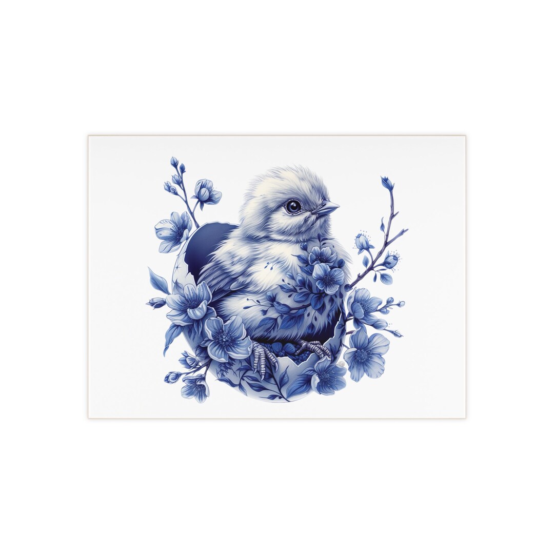 Chick, Ceramic Tile, 6" X 8", Tile, Delft Blue, Chicken Decor, Delft ...