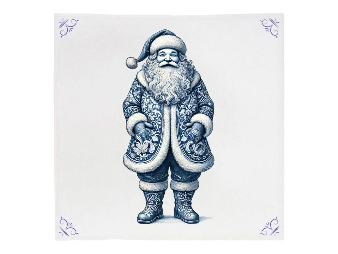 Santa, Tile, Delft Blue, Delft Blue Tile, Royal Blue, Kitchen Tile ...