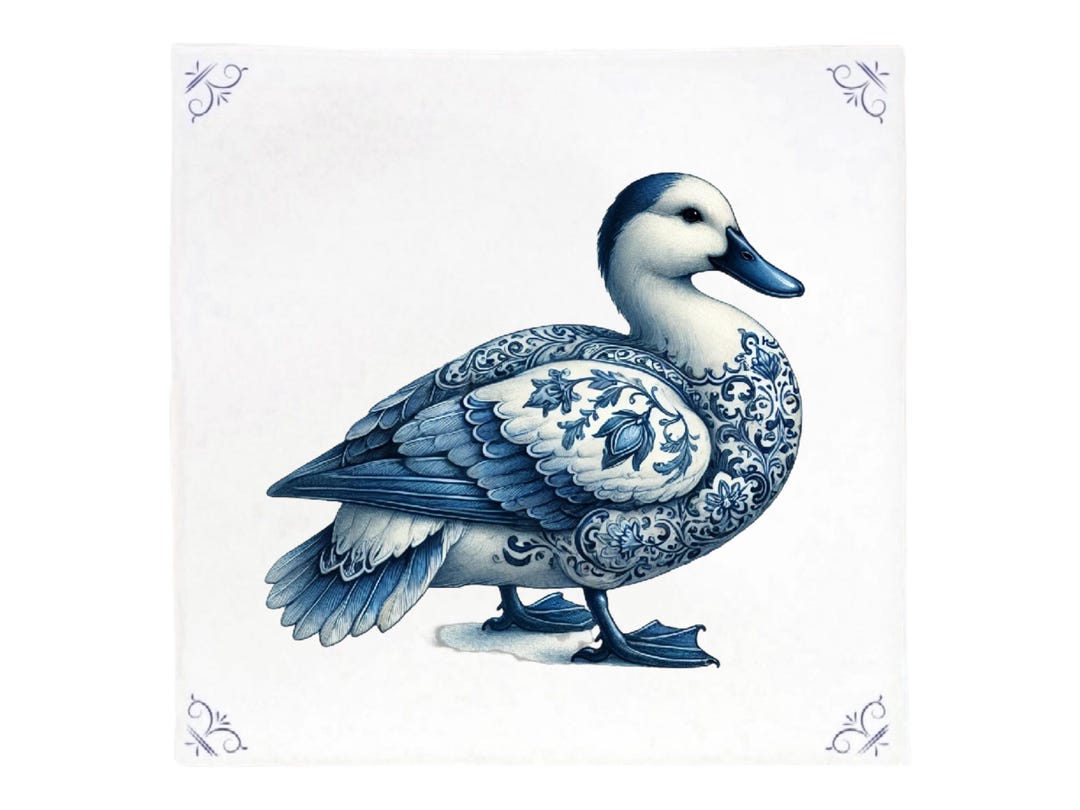 Duck, Delft Blue, Ceramic Tile, Kitchen Tile, Bathroom Tile, Backsplash ...