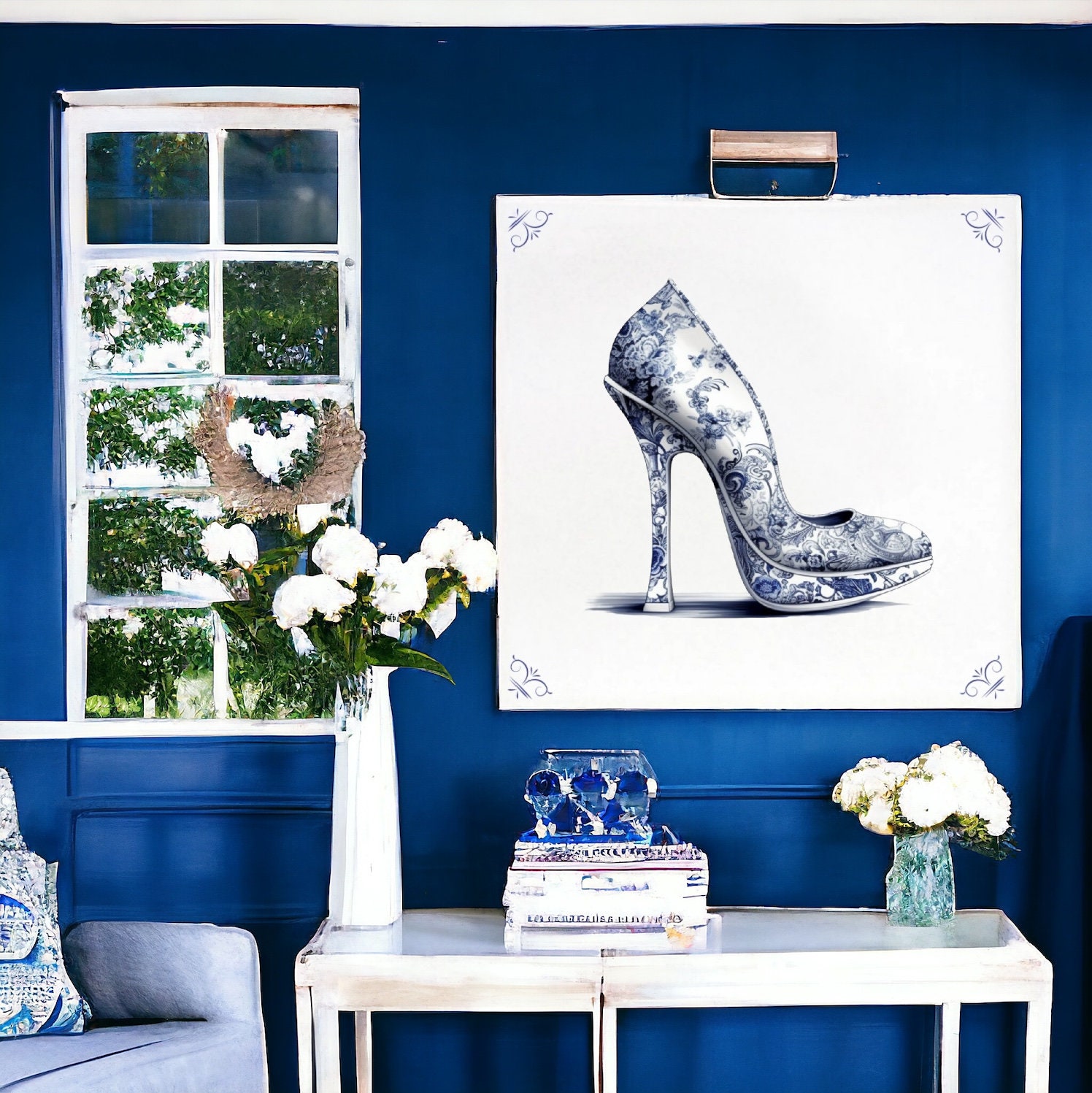 Delft Blue High Heels, Delft Blue, Tile, High Heels, Shoe, Cinderella ...