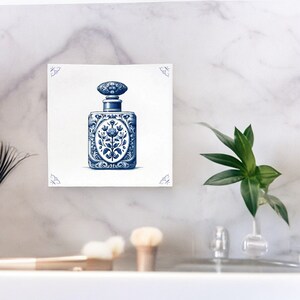 Perfume, Tile, Delft Blue, Kitchen Tile, Bathroom Tile, Wall Art, Delft ...