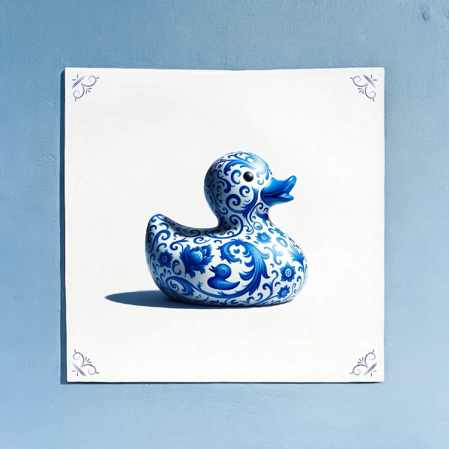 Duck, Tile, Delft Blue, Kitchen Tile, Bathroom Tile, Rubber Duck, Wall ...