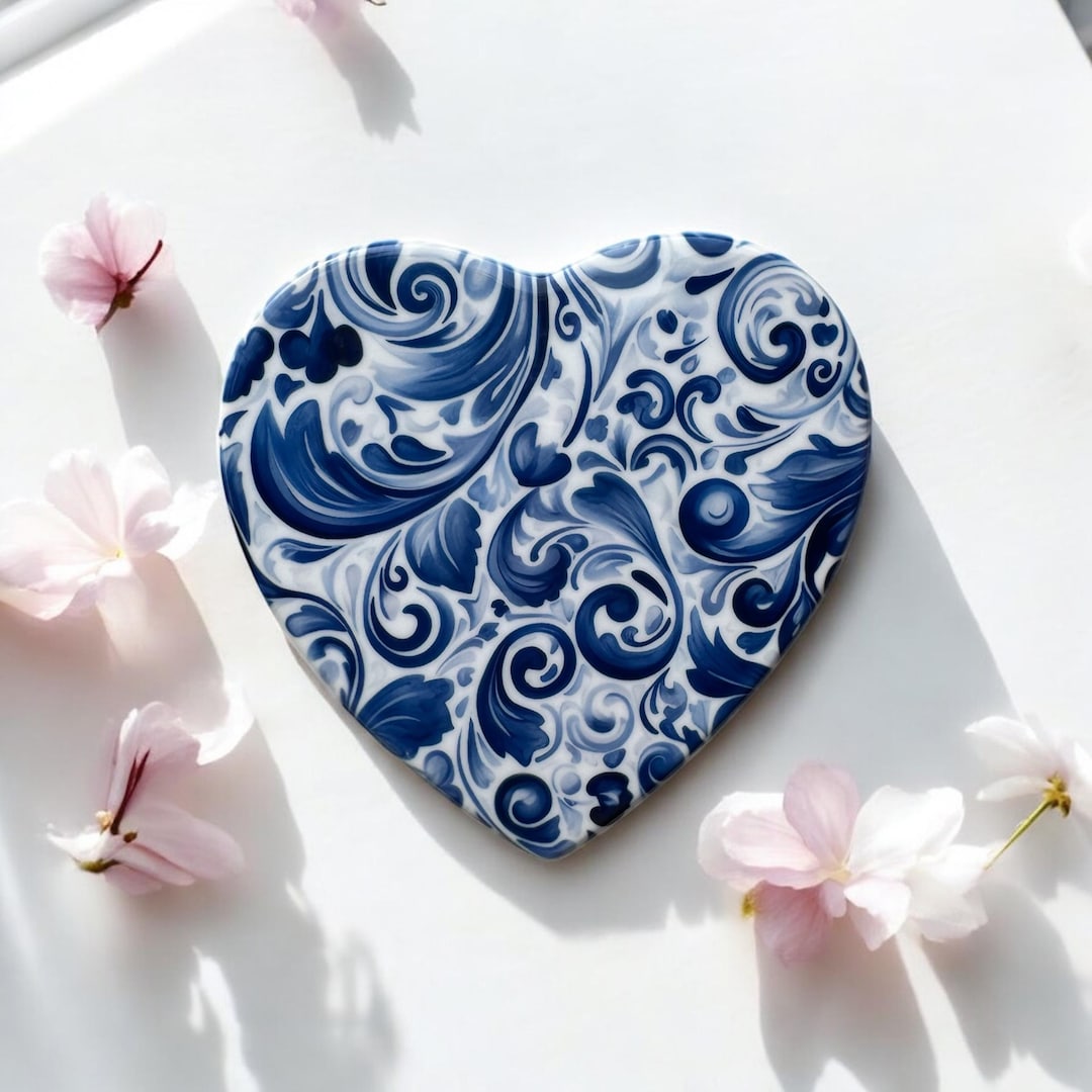 Heart, Delft Blue, Delft Blue Tile, Ceramic Tile, Love Heart, Ceramic ...
