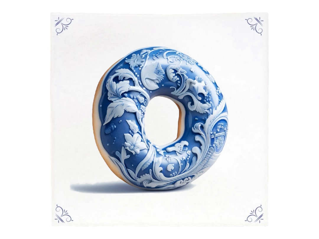Bagel, Tile, Delft Blue, Kitchen Tile, Bathroom Tile, Wall Art, Kitchen ...