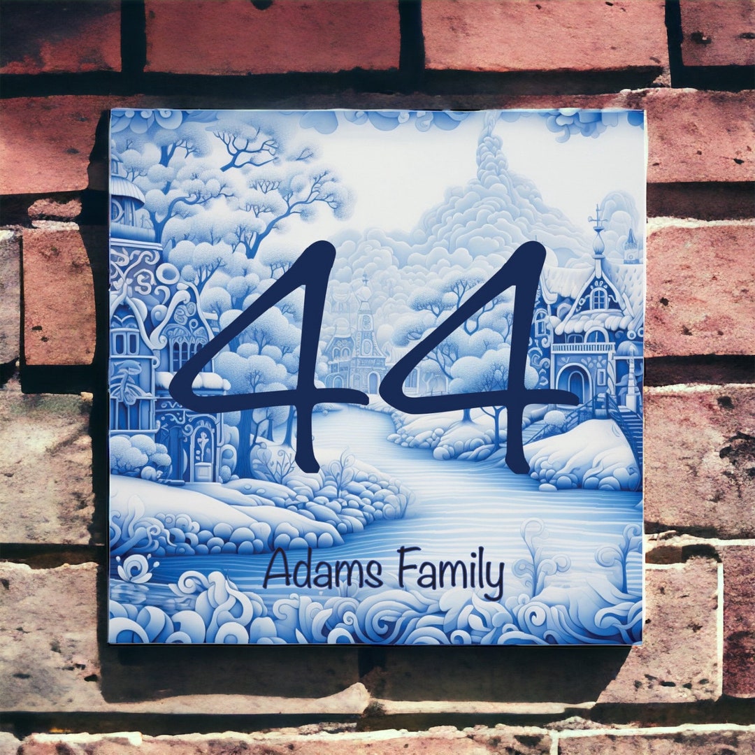 House Number Tile Delft Blue House Number Delft Blue Delft - Etsy