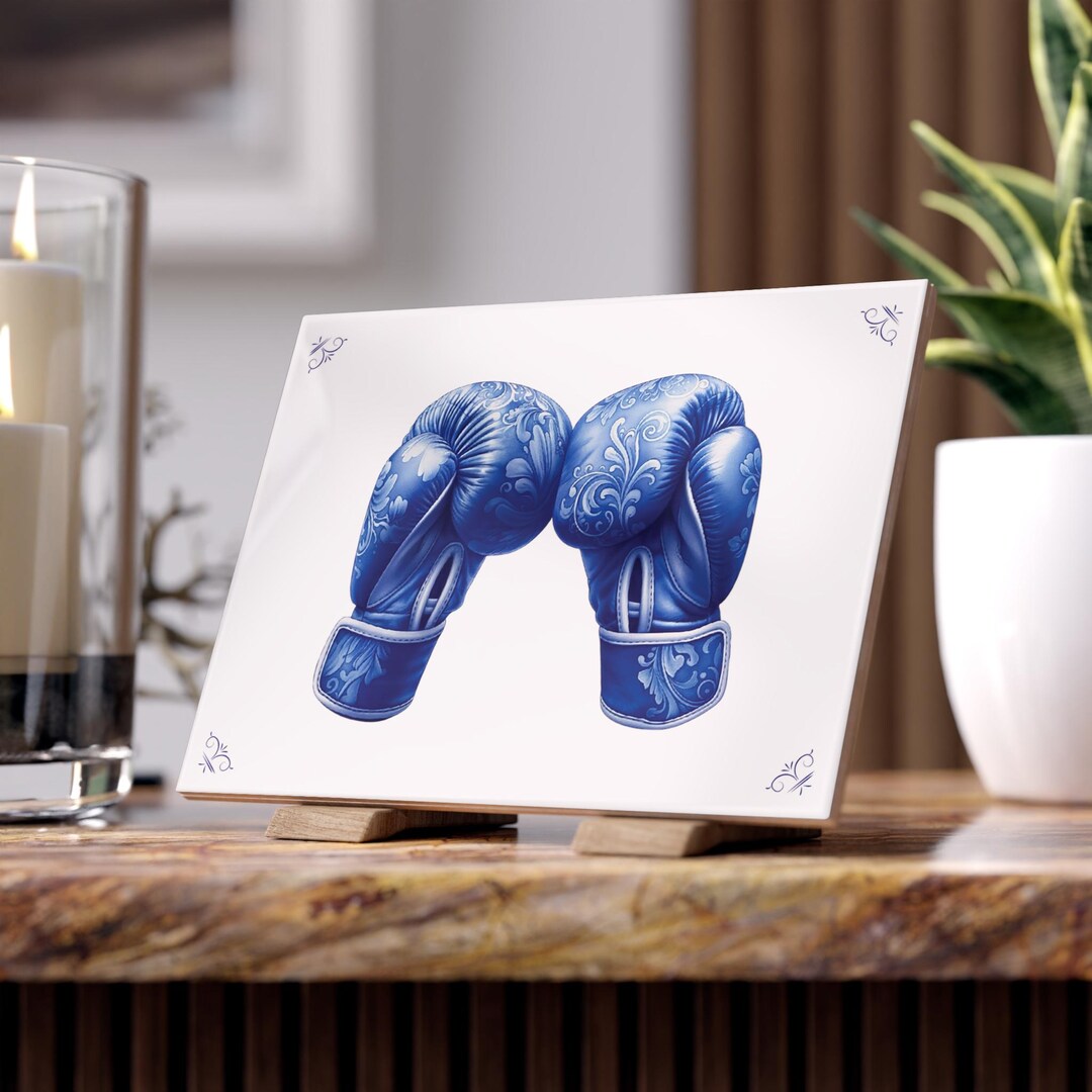 Delft Blue, Ceramic Tile, Boxing Gloves Souvenir, Dutch Design ...