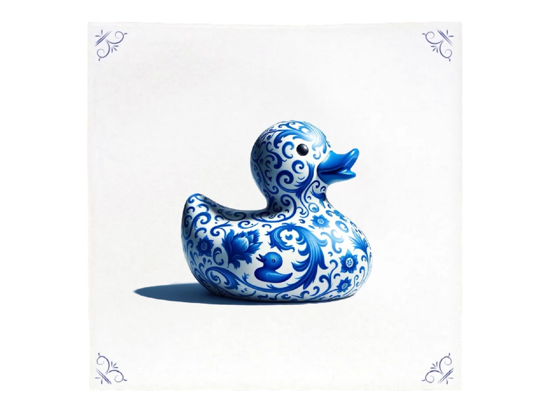 Duck, Tile, Delft Blue, Kitchen Tile, Bathroom Tile, Rubber Duck, Wall ...